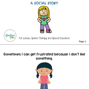 When I Am Frustrated A Social Story for Autism and Behavior Management ...
