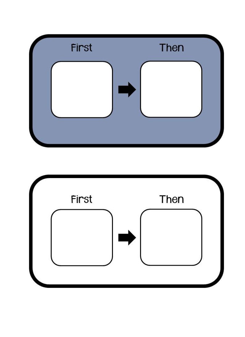 First and Then Visuals Autism Behavior Management Self - Etsy Canada