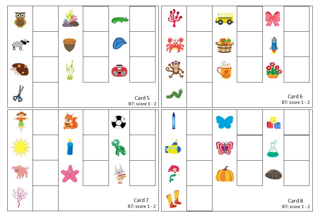 ABLLS-R Aligned B7 Matching Task Cards (PDF) - Etsy