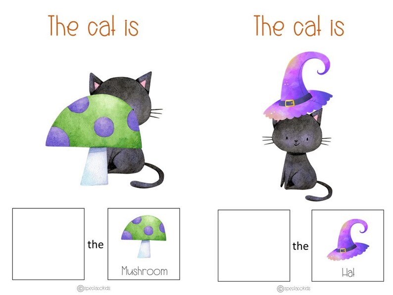 Halloween Prepositions PRINTABLE ADAPTED Fun Book for Speech - Etsy Canada