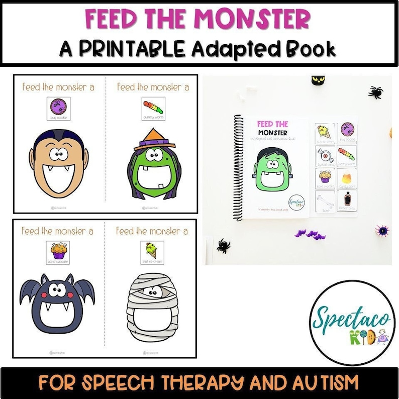 Halloween Matching PRINTABLE ADAPTED Fun Book for Speech Therapy ...