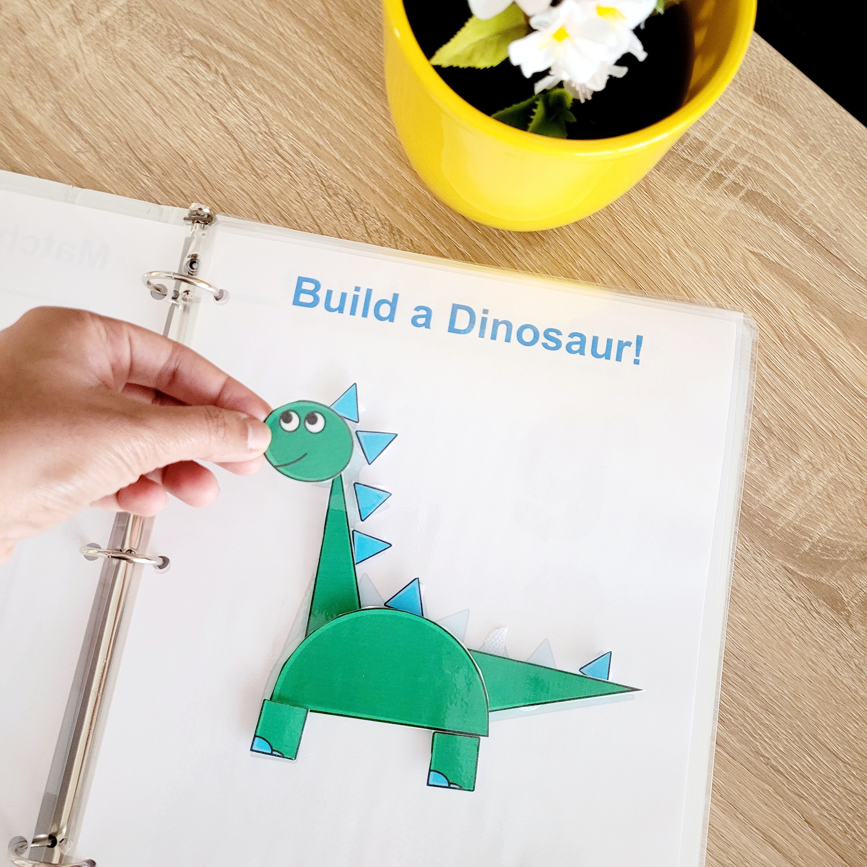 Dinosaur Printable Toddler Busy Book Sorting and Matching Learning ...