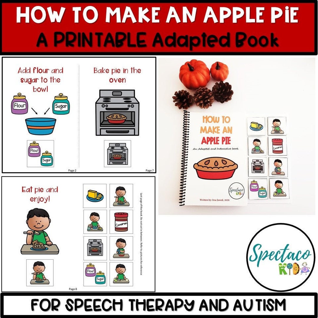 Fall Story Sequencing PRINTABLE ADAPTED INTERACTIVE Book for Speech ...