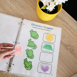 Dinosaur Printable Toddler Busy Book | Sorting and Matching | Learning ...