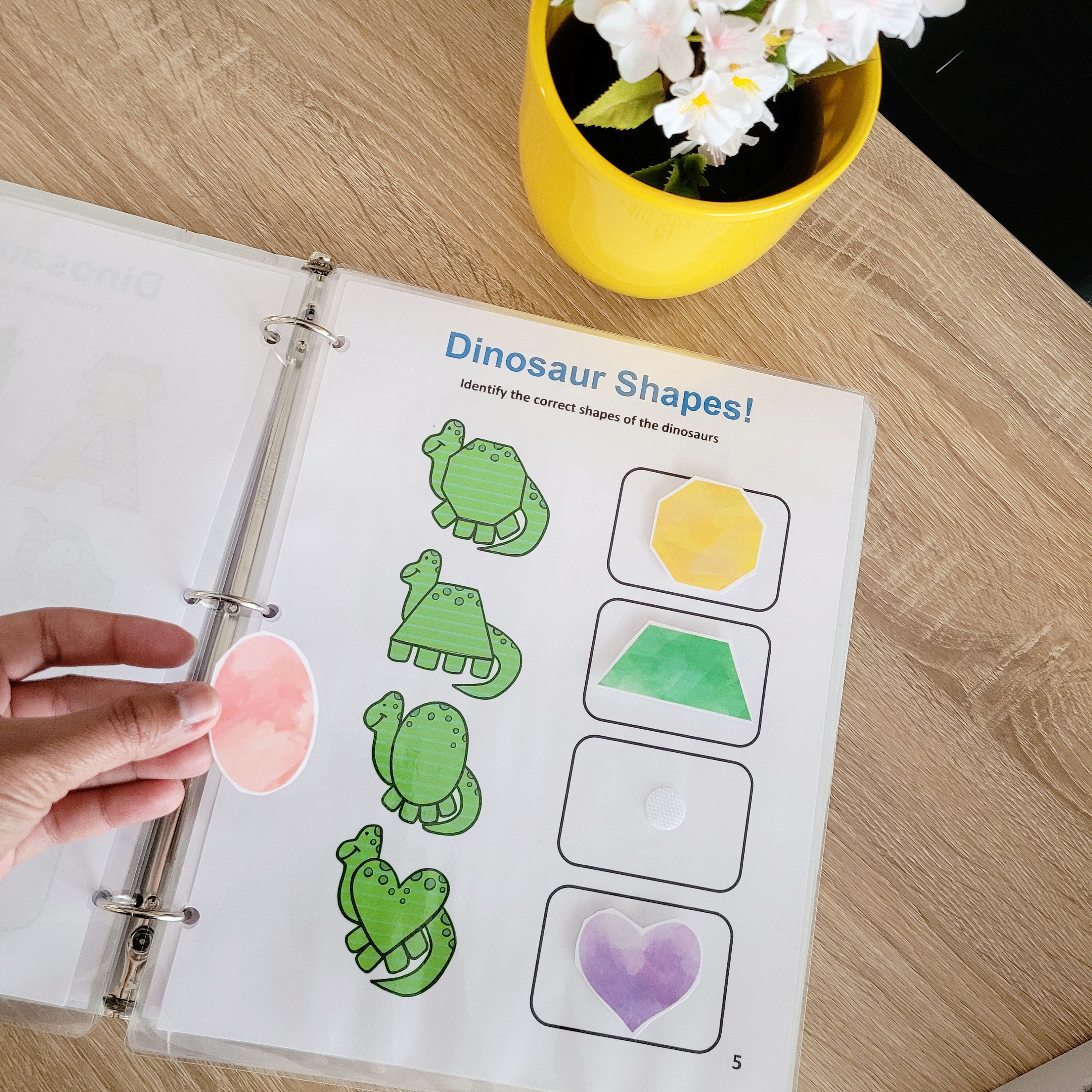 Dinosaur Printable Toddler Busy Book Sorting and Matching Learning ...