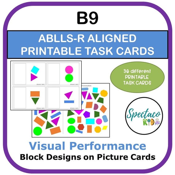 ABLLS-R Aligned B9 Block Designs on Picture Cards Task Cards - Etsy Canada