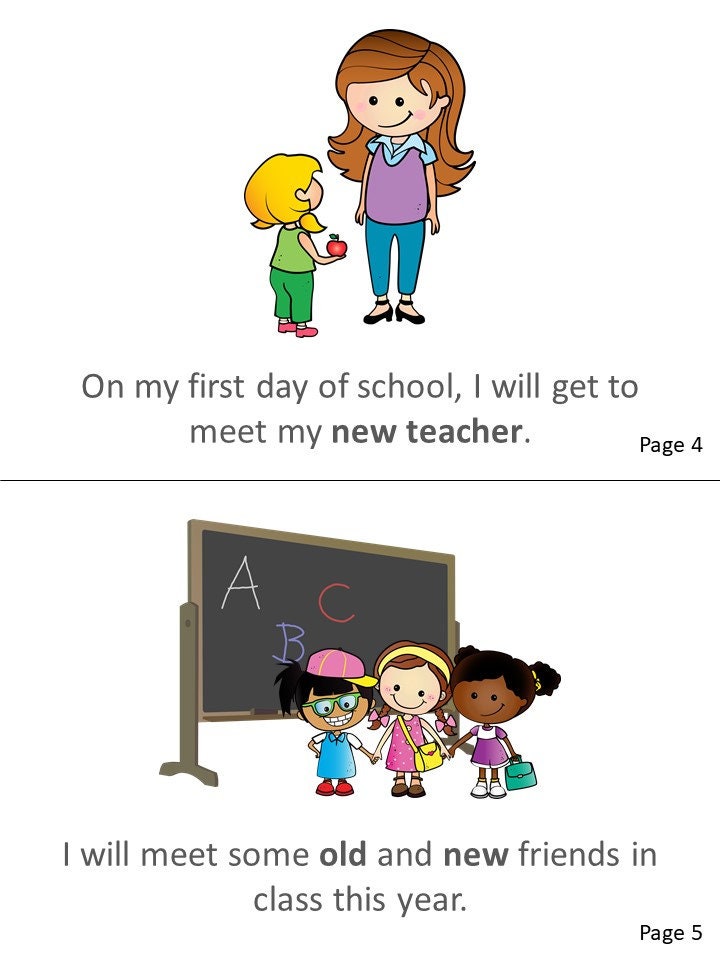 SOCIAL STORY for Autism and Behavior Management, Time for School ...