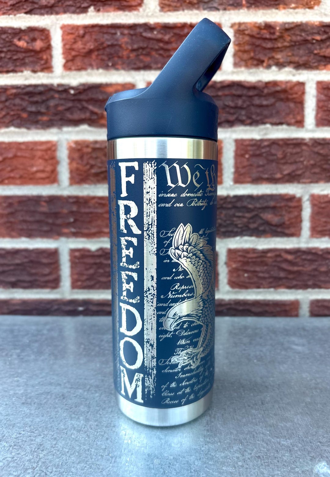Let Freedom Ring YETI Rambler Bottle - American Flag / Eagle / US ...