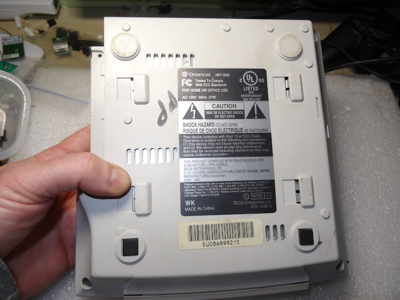 SEGA Dreamcast Model 2 Labeled Just OK Cosmetic Bottom W/plates & Port ...