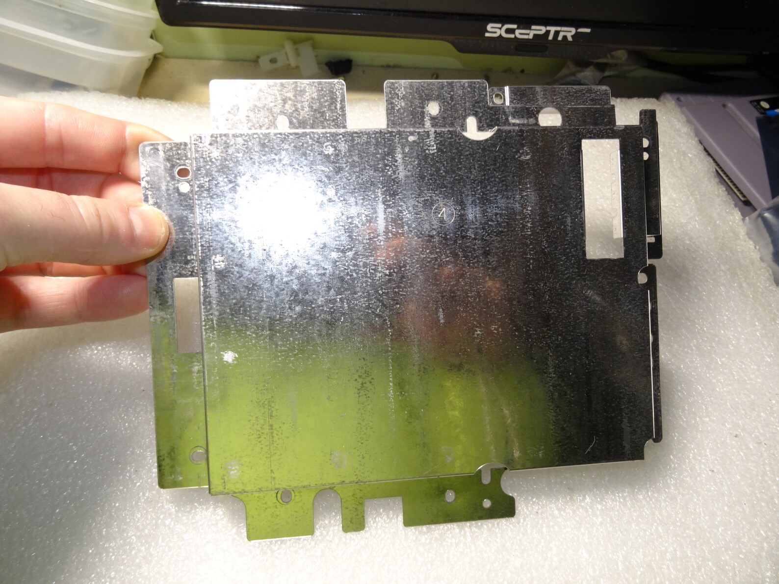 Nintendo SNES Sns-001 Sound Box Bottom Metal Plate Only-just OK ...