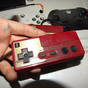 Nintendo Japan Famicom Red Worn/broken As-is Controller Set W/cables ...