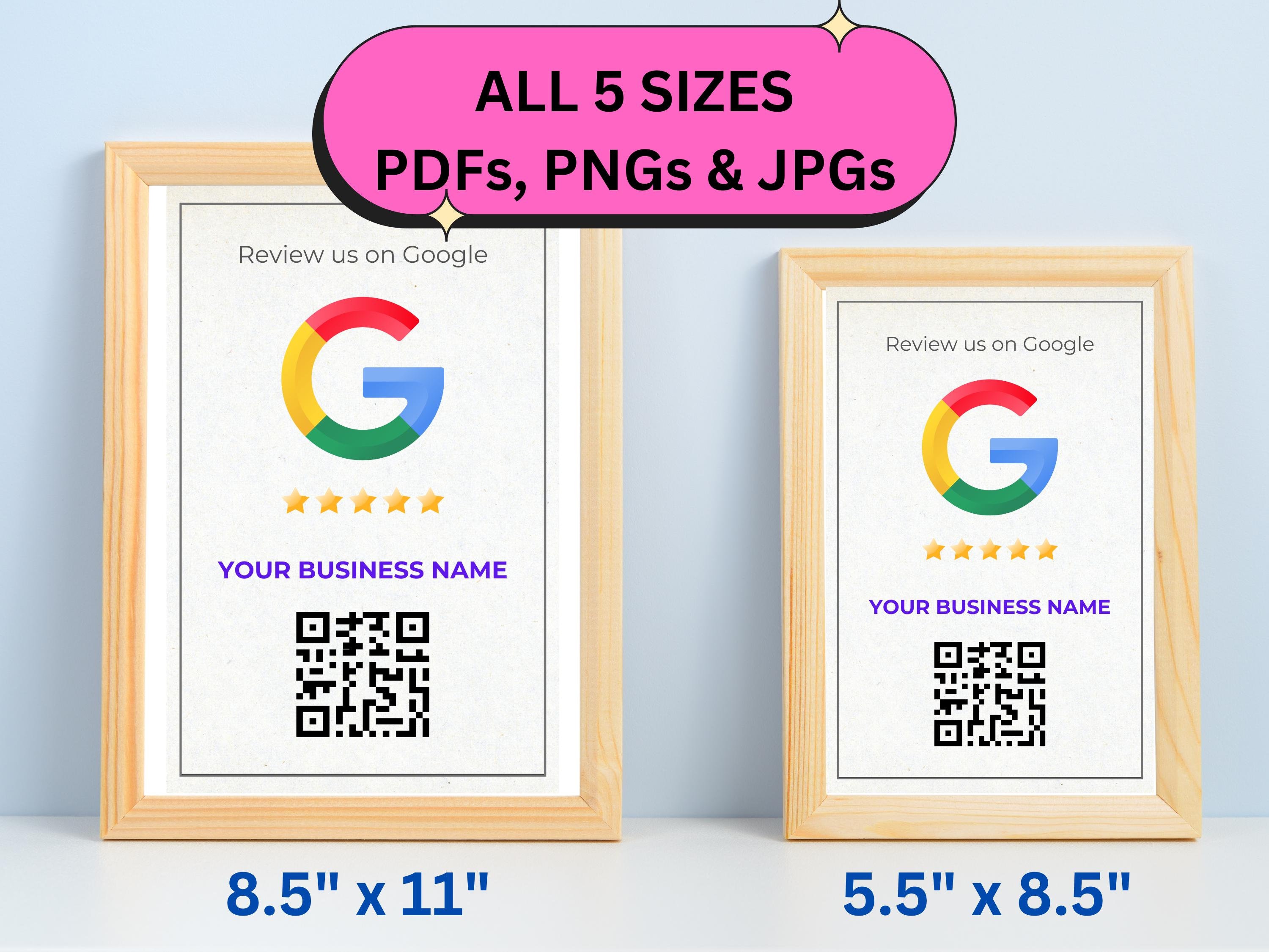 Custom Google Review QR Code Template | Editable Canva Design for Small ...