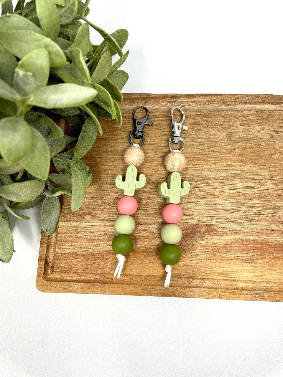 Minimalist Boho Keychain, Cactus Keychain, Western Keychain, Key Fob ...