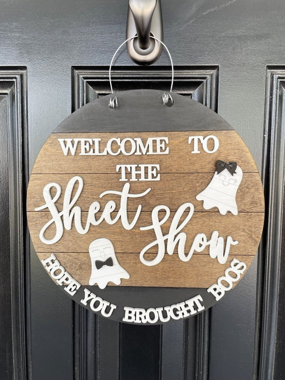 Halloween Ghost Door Hanger, Fall Front Door Sign, Halloween Home Decor ...