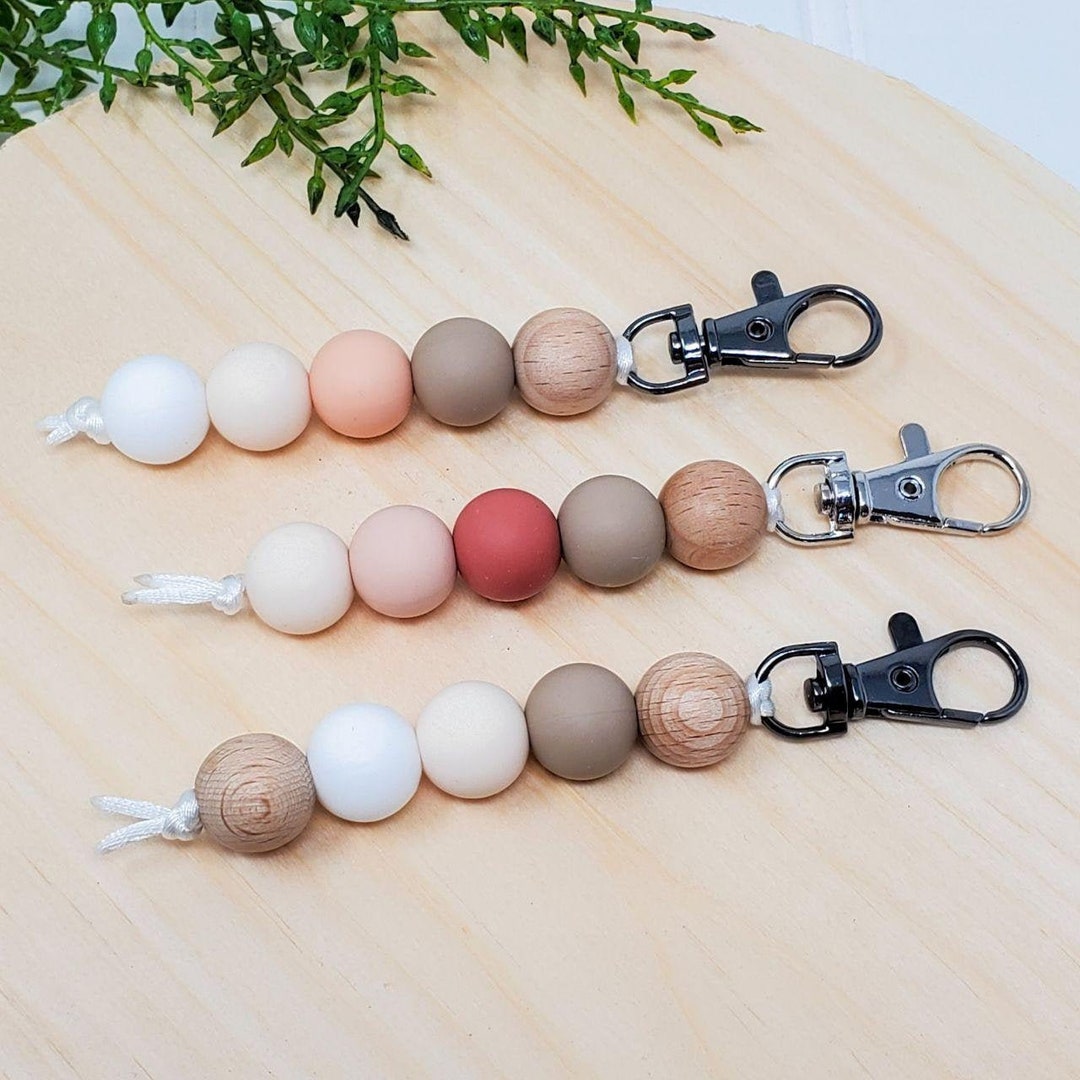 Llavero boho, llavero con cuentas, llavero minimalista, llavero para ...