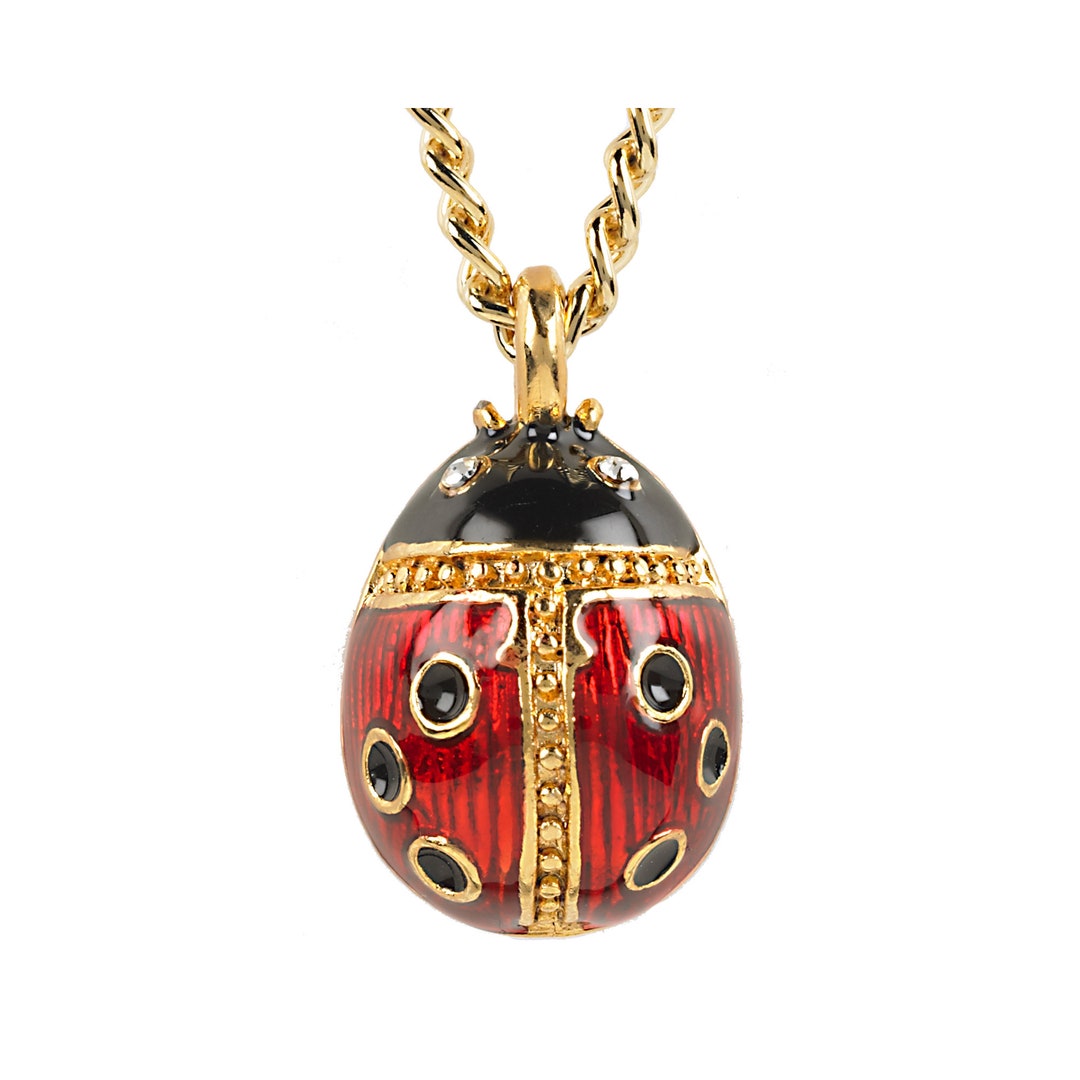 Our Red/black Ladybug 3D SOLID (not Hollow) Pendant Comes in a Suede ...