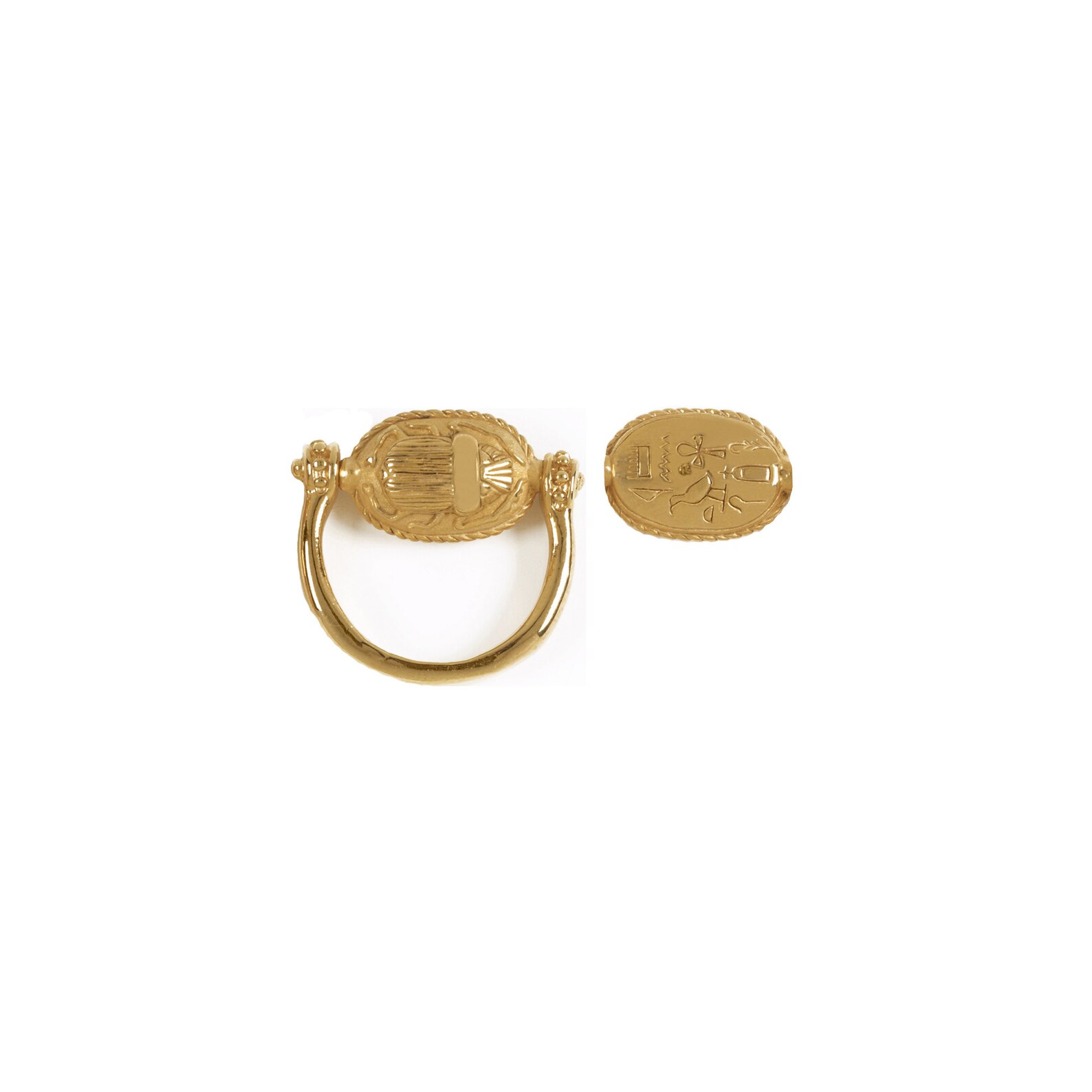 Scarab Swivel 2-sided Ring. Size 7 approx.. Gold Plate Over - Etsy