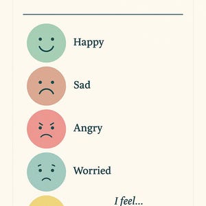 Emotion Check-in Chart Printable | SEN Classroom Visual Aid | Feelings ...