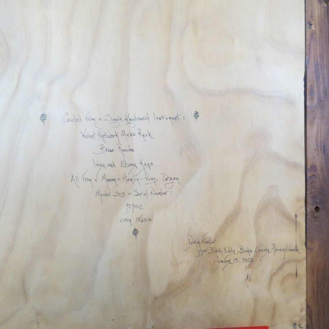 Piano Organ Art Vintage Ivory Keys Music Recycle Found - Etsy