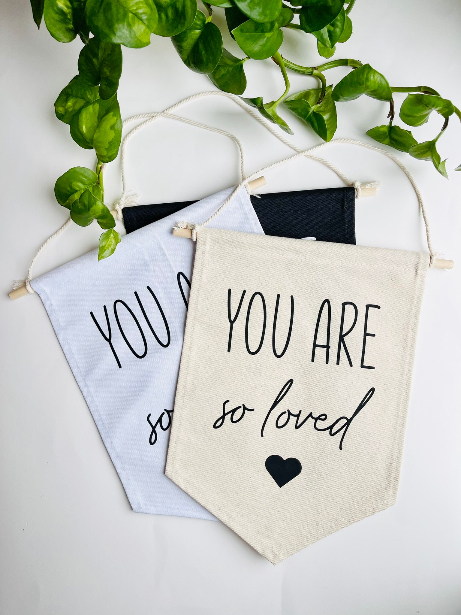 You Are so Loved-canvas Banner Canvas Pennant Flag Boho - Etsy