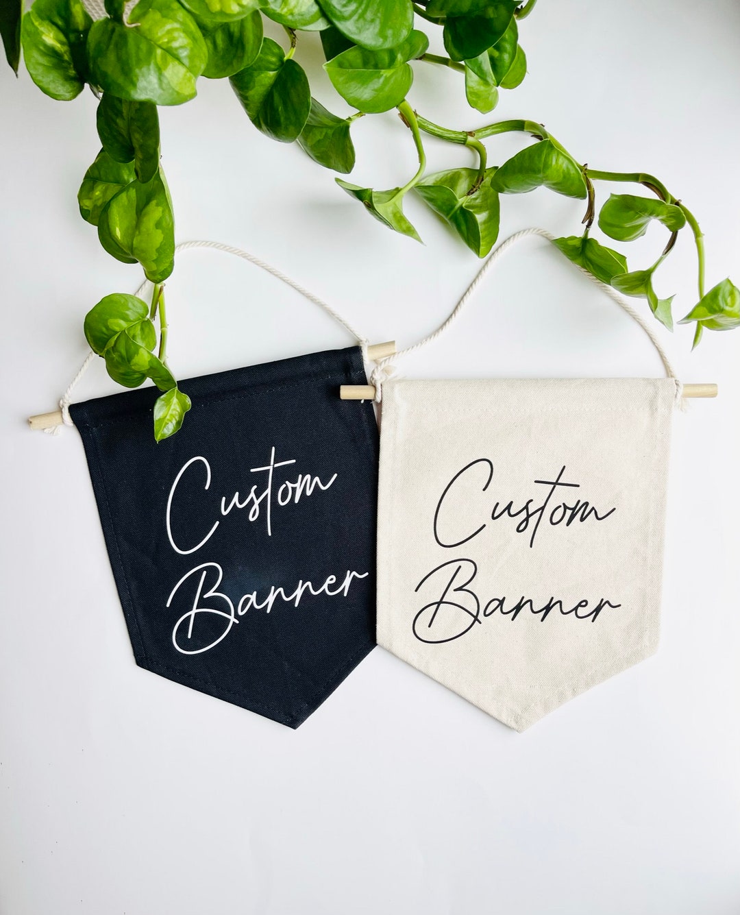 Custom Cursive Canvas Banner, Boho Wall Decor - Etsy
