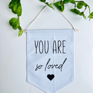 You Are so Loved Canvas Banner, Nursery Wall Decor (10” X 14” - Etsy