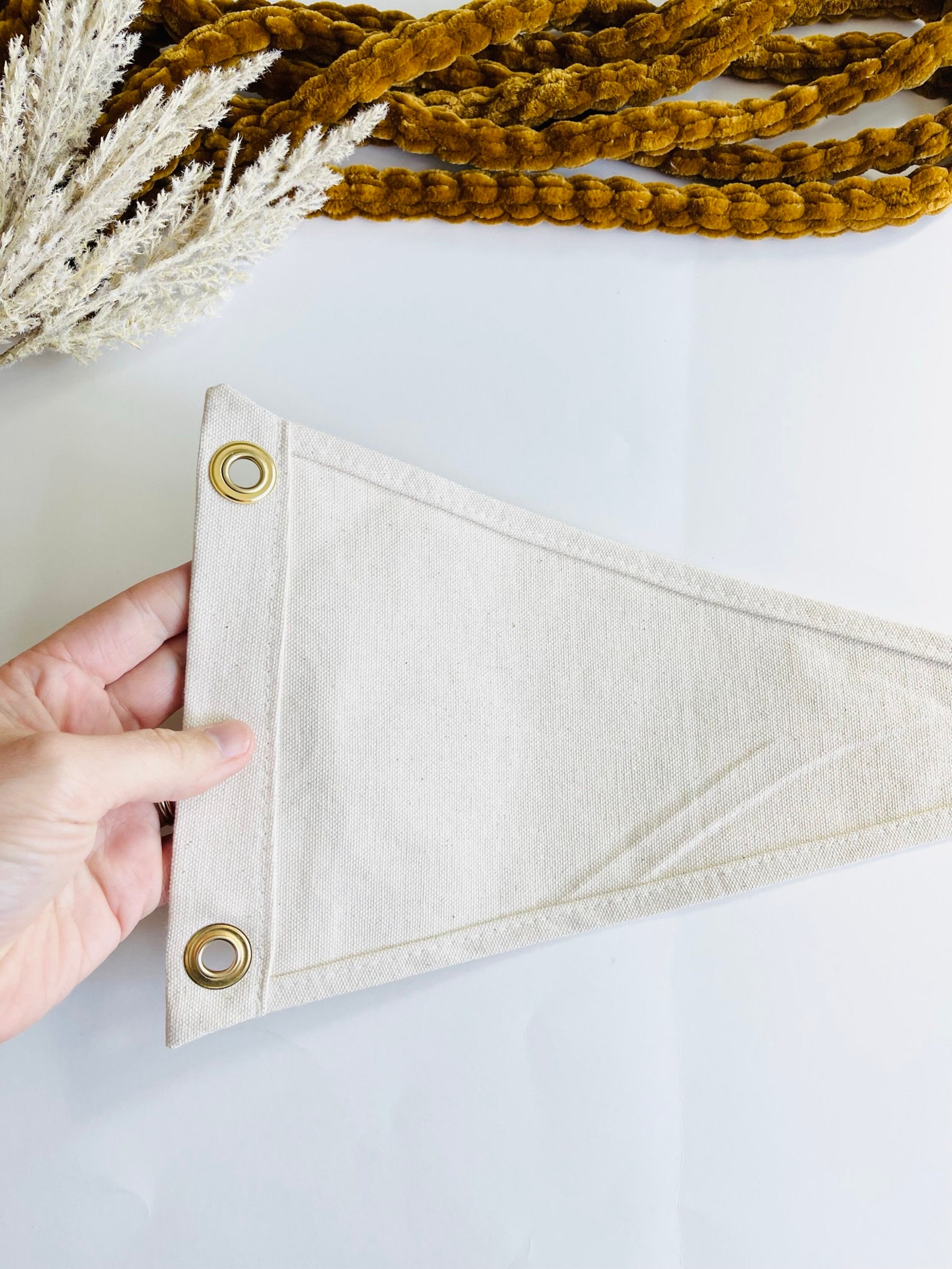 Thankful Grateful Blessed Canvas Pennant Fall Canvas - Etsy