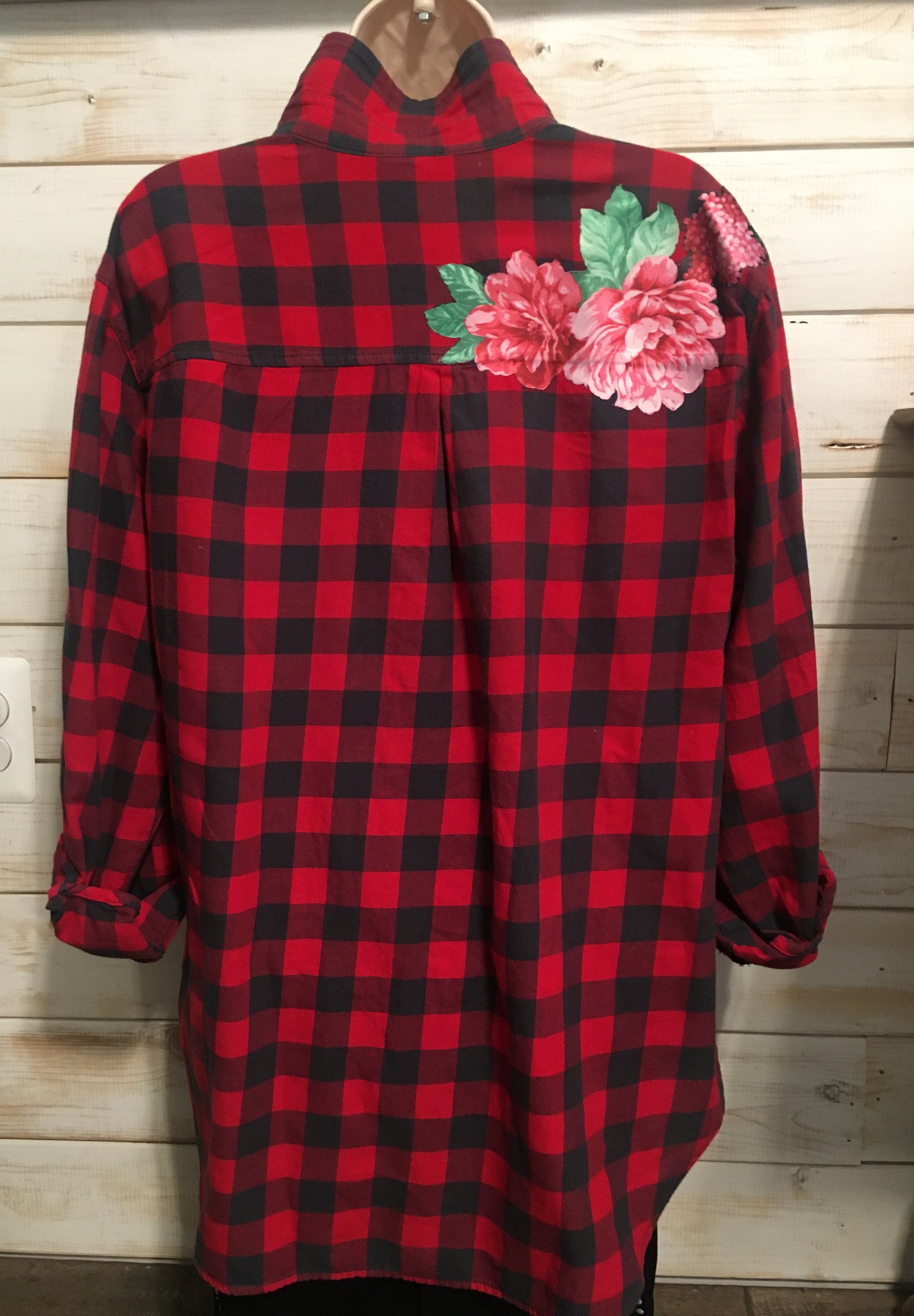 Women's-upcycled-flannel-shirt-graphics-x Large - Etsy