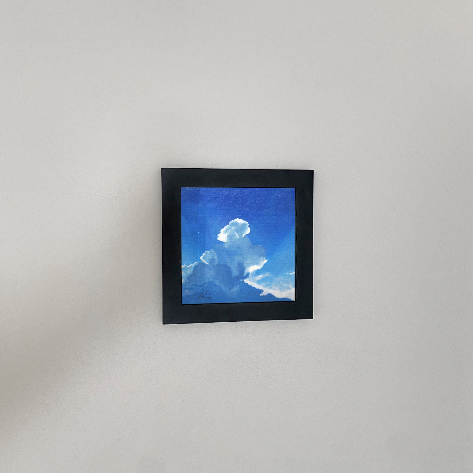 Light Beams | Acrylic Painting on Canvas Panel | Serene Sky Cloud Scenery Art - Etsy