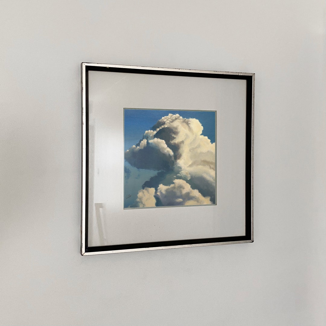 Nimbus | Acrylic Painting on Canvas Panel | Serene Sky Cloud Scenery Art - Etsy