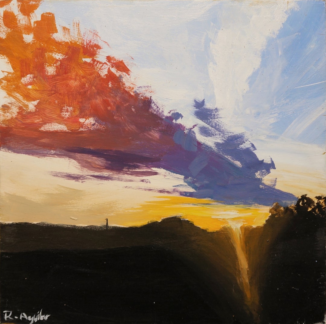 Ephemeral Sky Acrylic Painting on Gesso Board Epic Sky Sunset Clouds ...