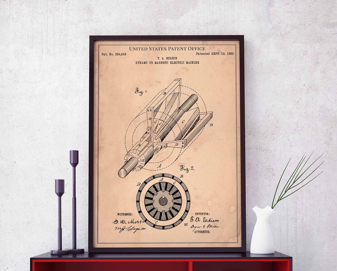 Magneto Electric Machine 1882 Edison Rotor Current Generator ...