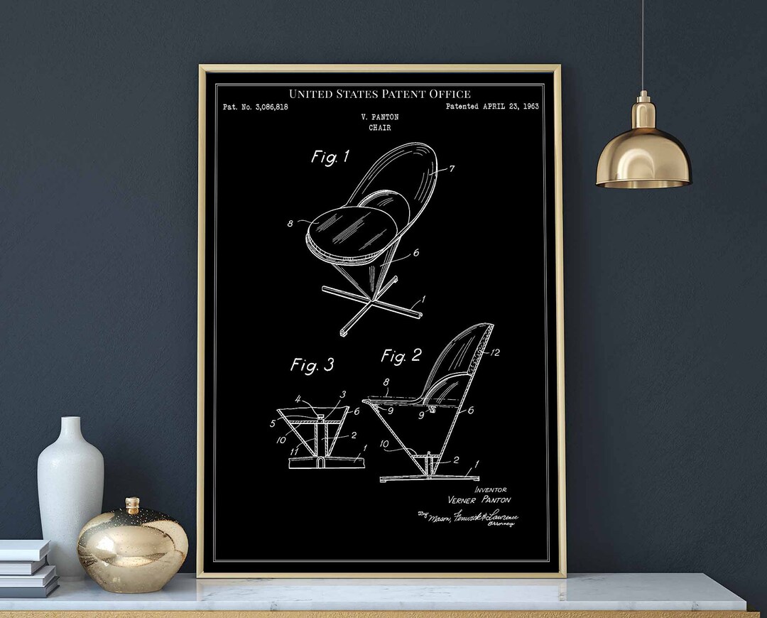 Chair 1963 Panton Icon Iconic Famous Craft Carpenter Print Wall Art