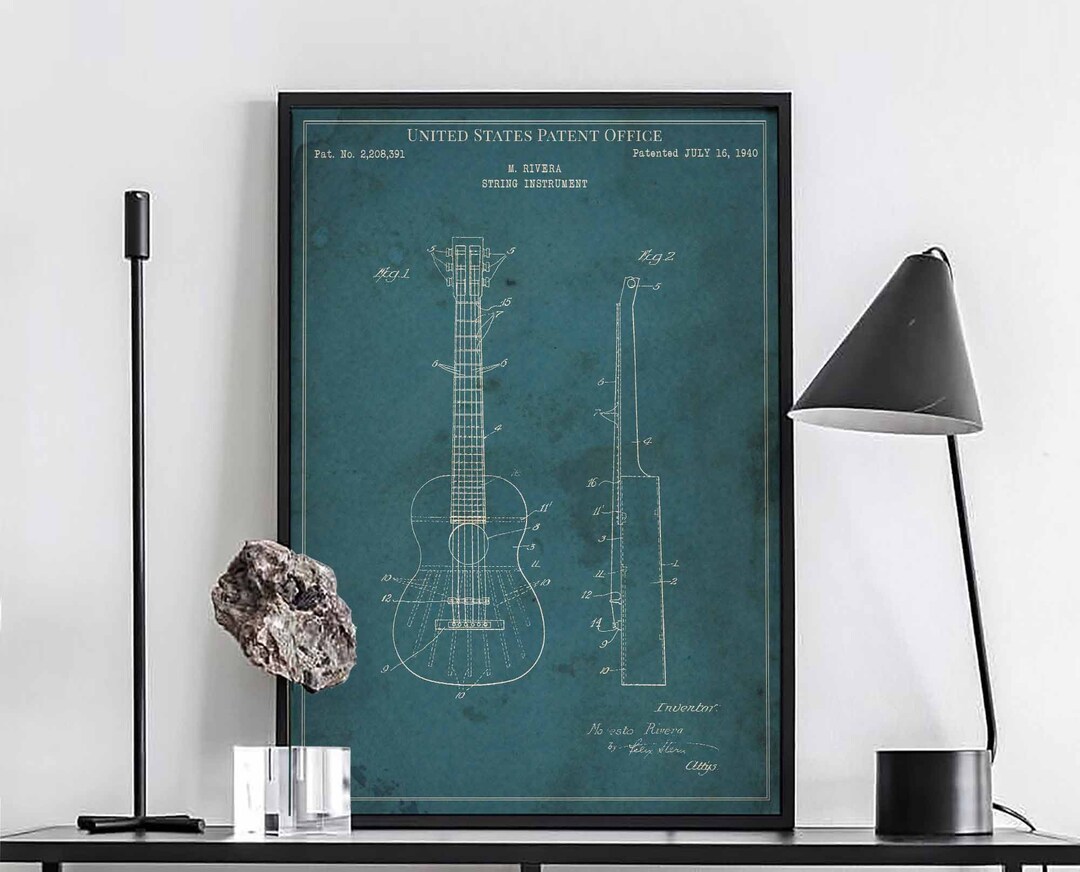 String Instrument 1940 Folk Traditional Bluegrass String Print Wall Art ...