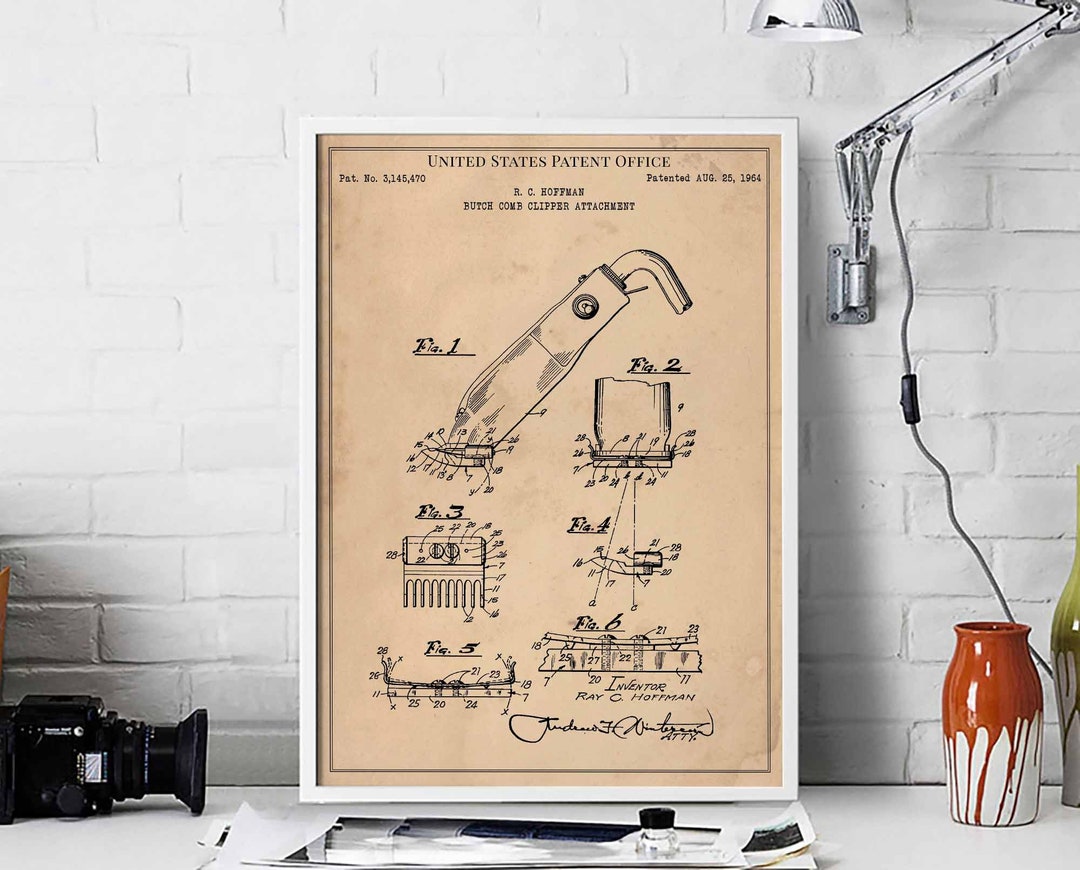 Butch Comb Clipper Attachment 1964 Hairstyle Barber Barbershop Shave ...