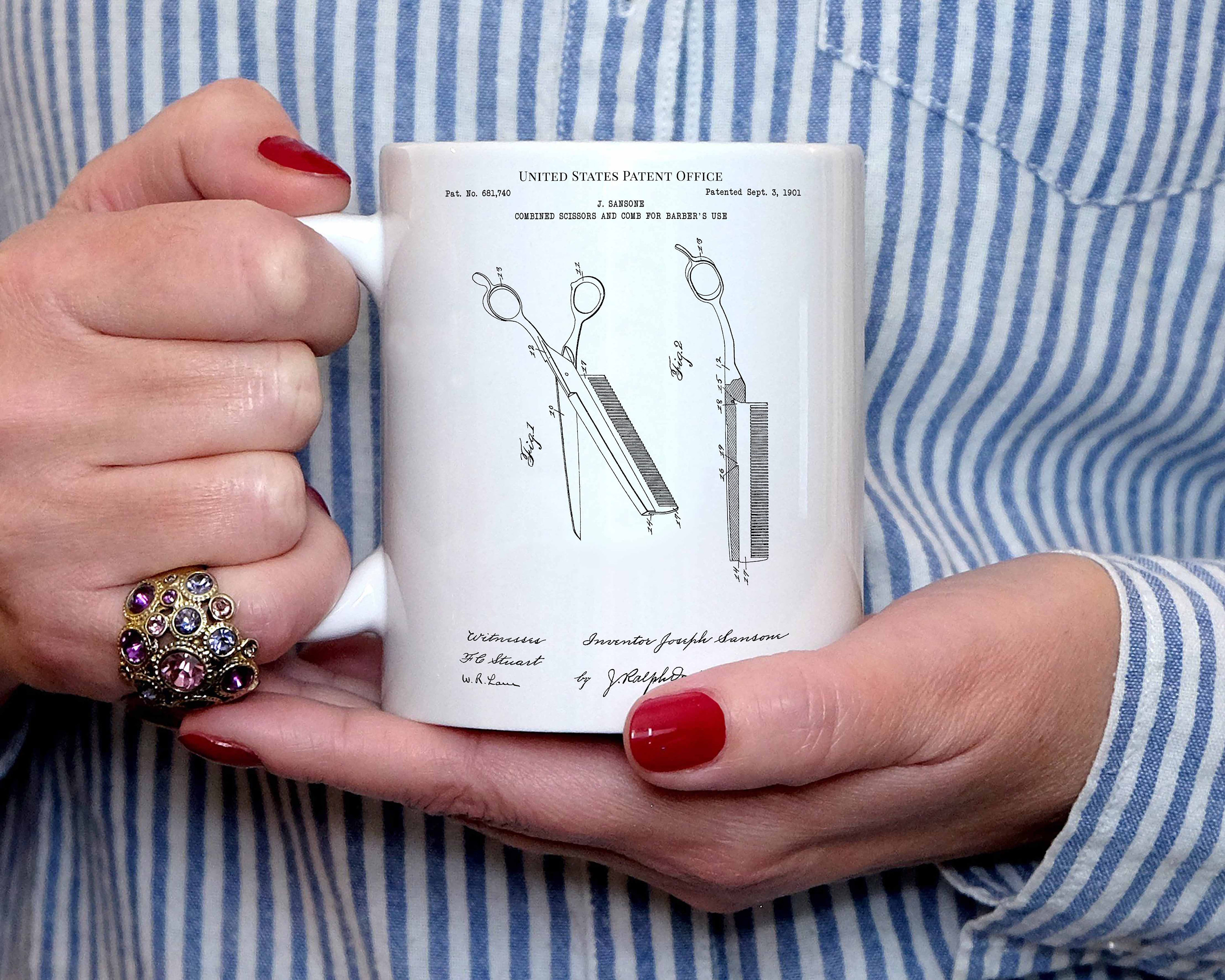 Scissors Comb Barber's 1901 Hairstyle Barber Barbershop Shave Saloon ...