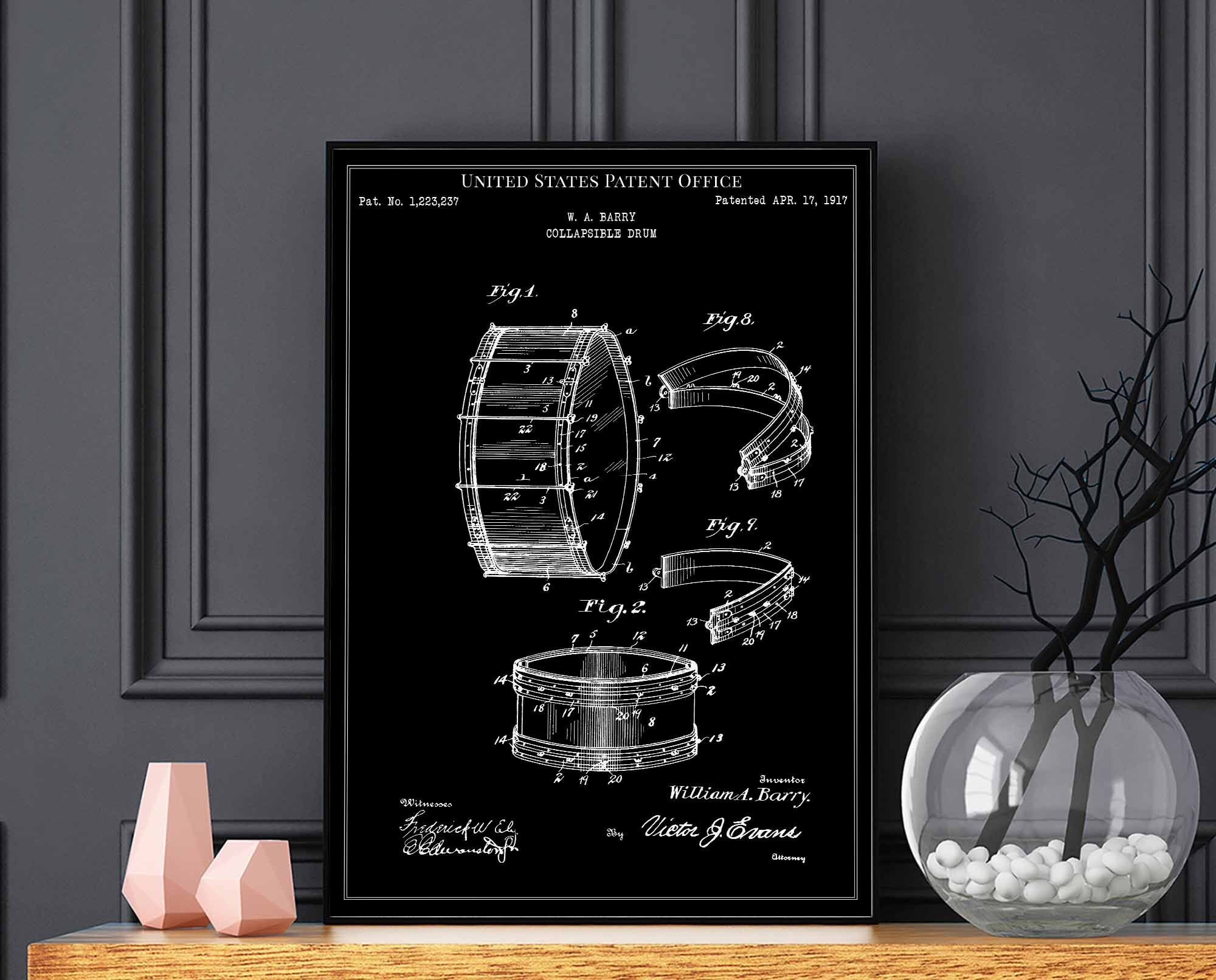Collapsible Drum 1917 Musician Practice Drums Drummer - Etsy