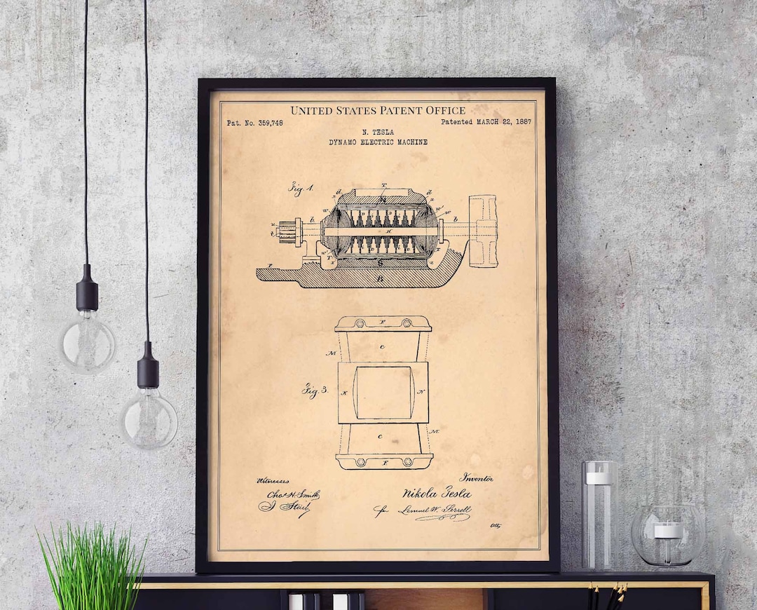 Dynamo Electric Machine 1887 Edison Rotor Current Generator Electrician ...