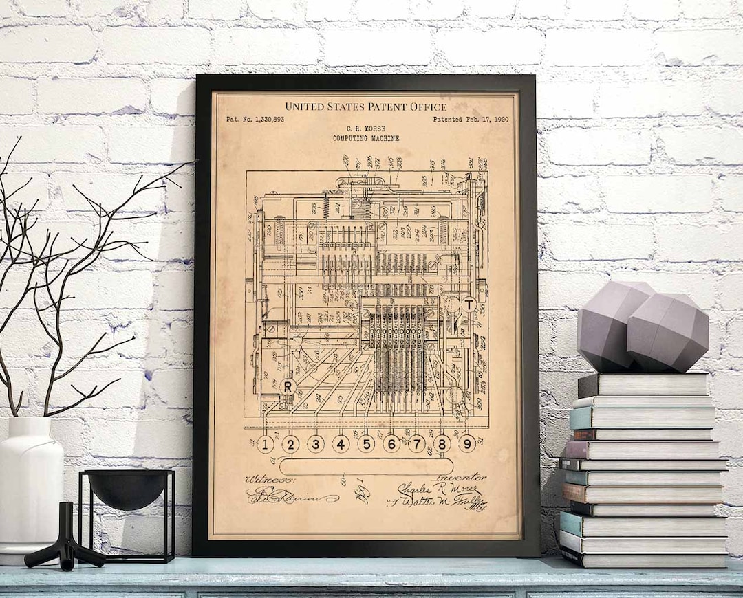 Computing Machine 1920 Code App Application Code Codeing Print Wall Art ...
