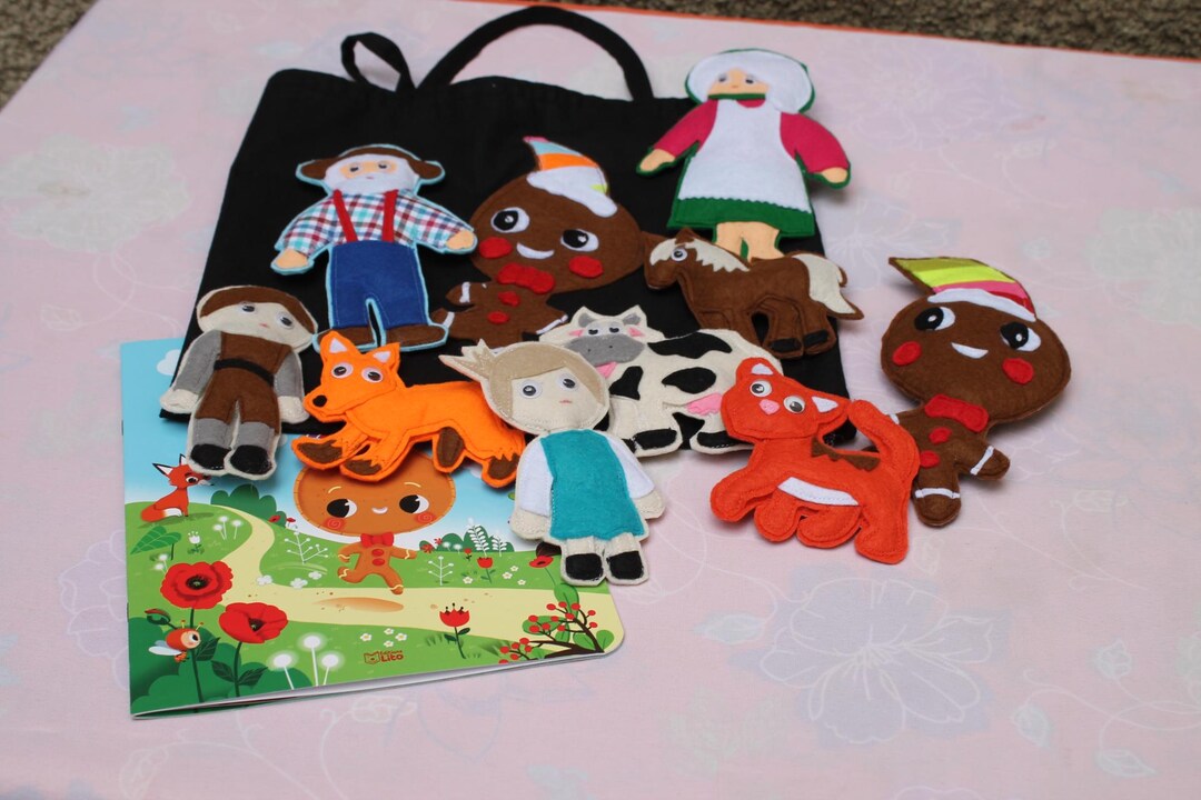 The Little Gingerbread Man Story Bag, Characters and Mini Book - Etsy