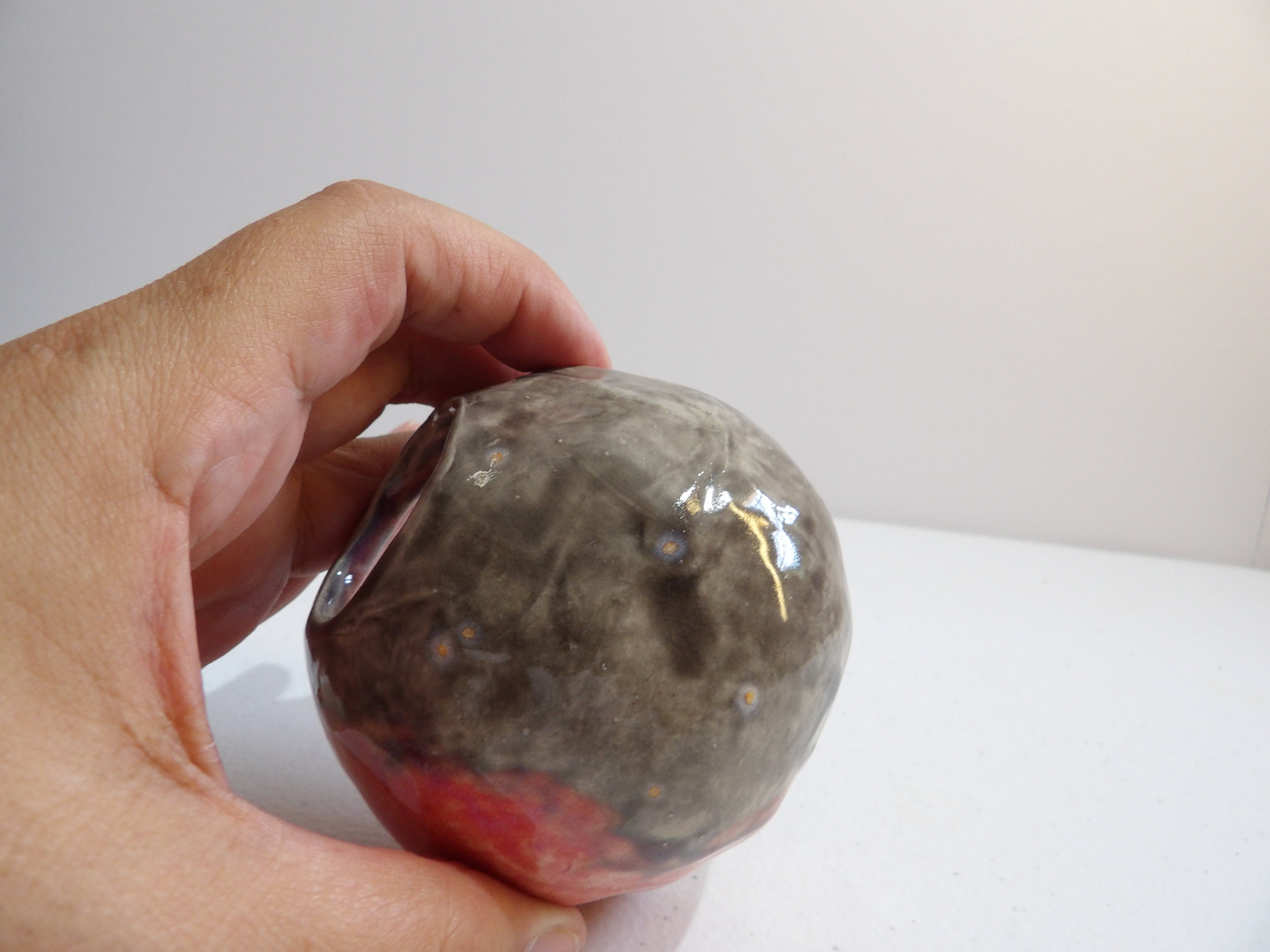 Gray and Pink Ceramic Fish Hide - Fish Cave - Aquarium Decoration - Etsy
