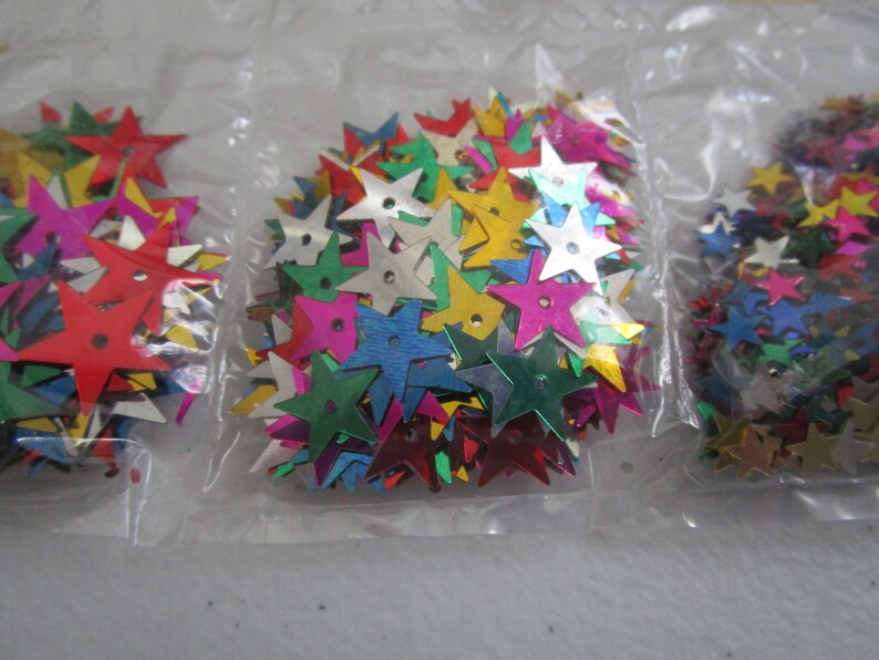 Assorted Star Sequins - 3 Different Sizes - Etsy