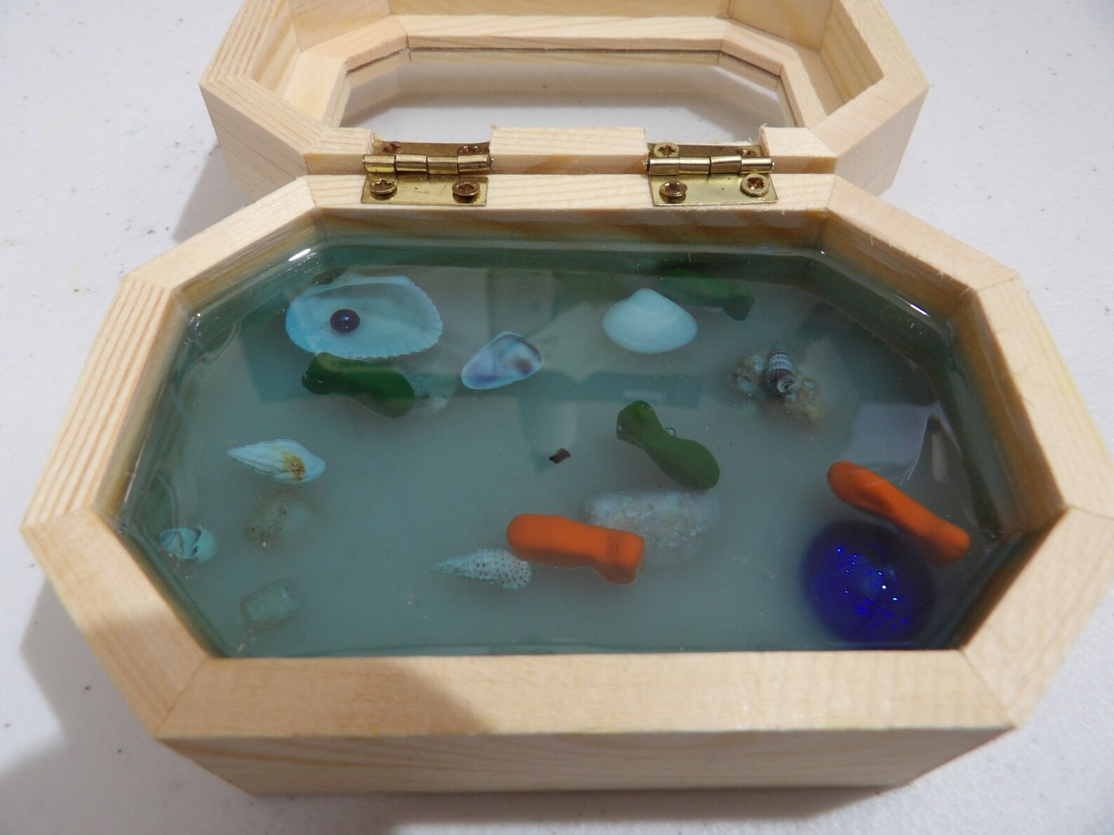Ocean in A Box Resin Water Scene Resin Art Underwater Scene Handmade - Etsy