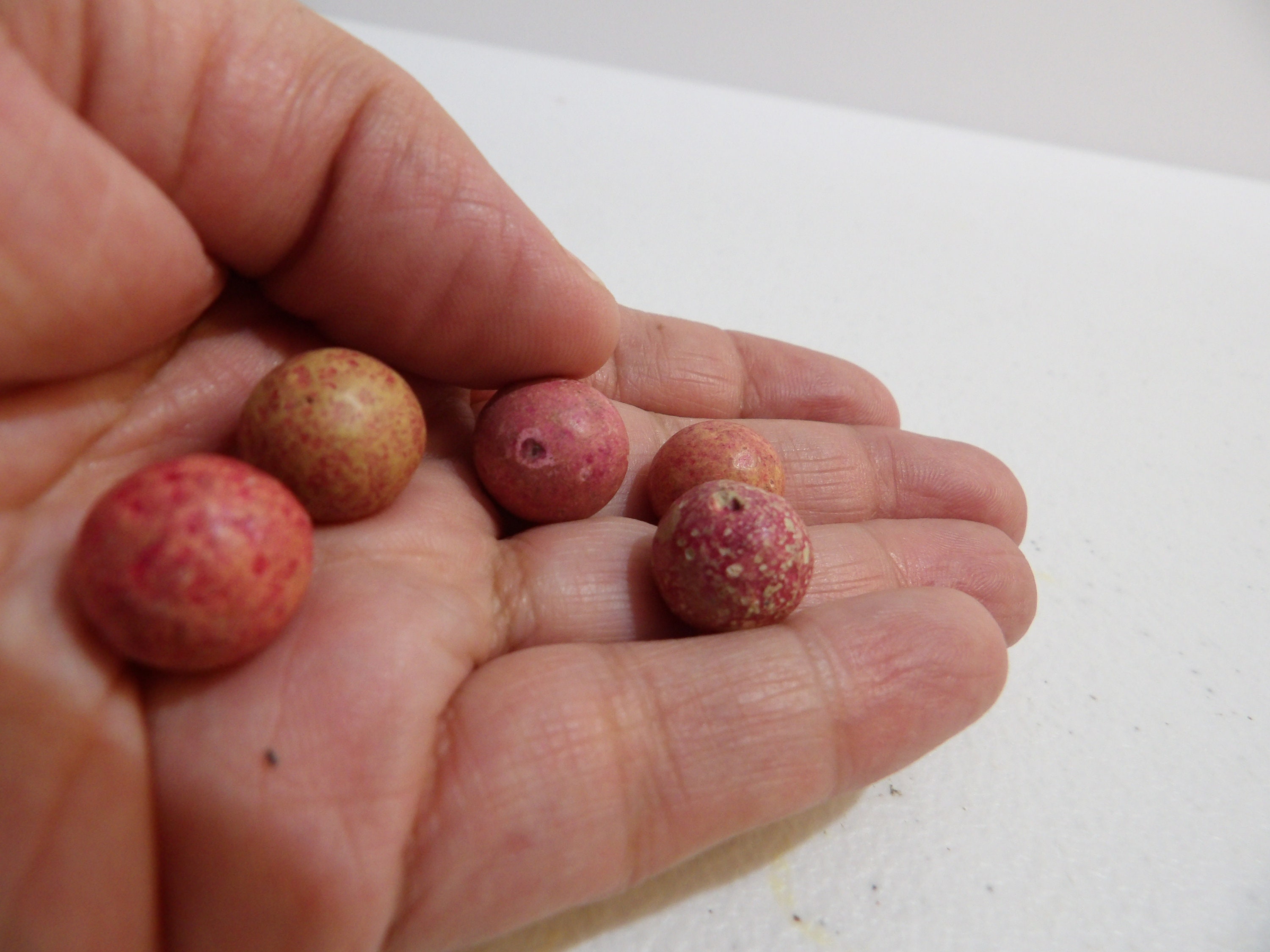Vintage Clay Marbles Set A Clay Marbles Red Clay Marbles - Etsy