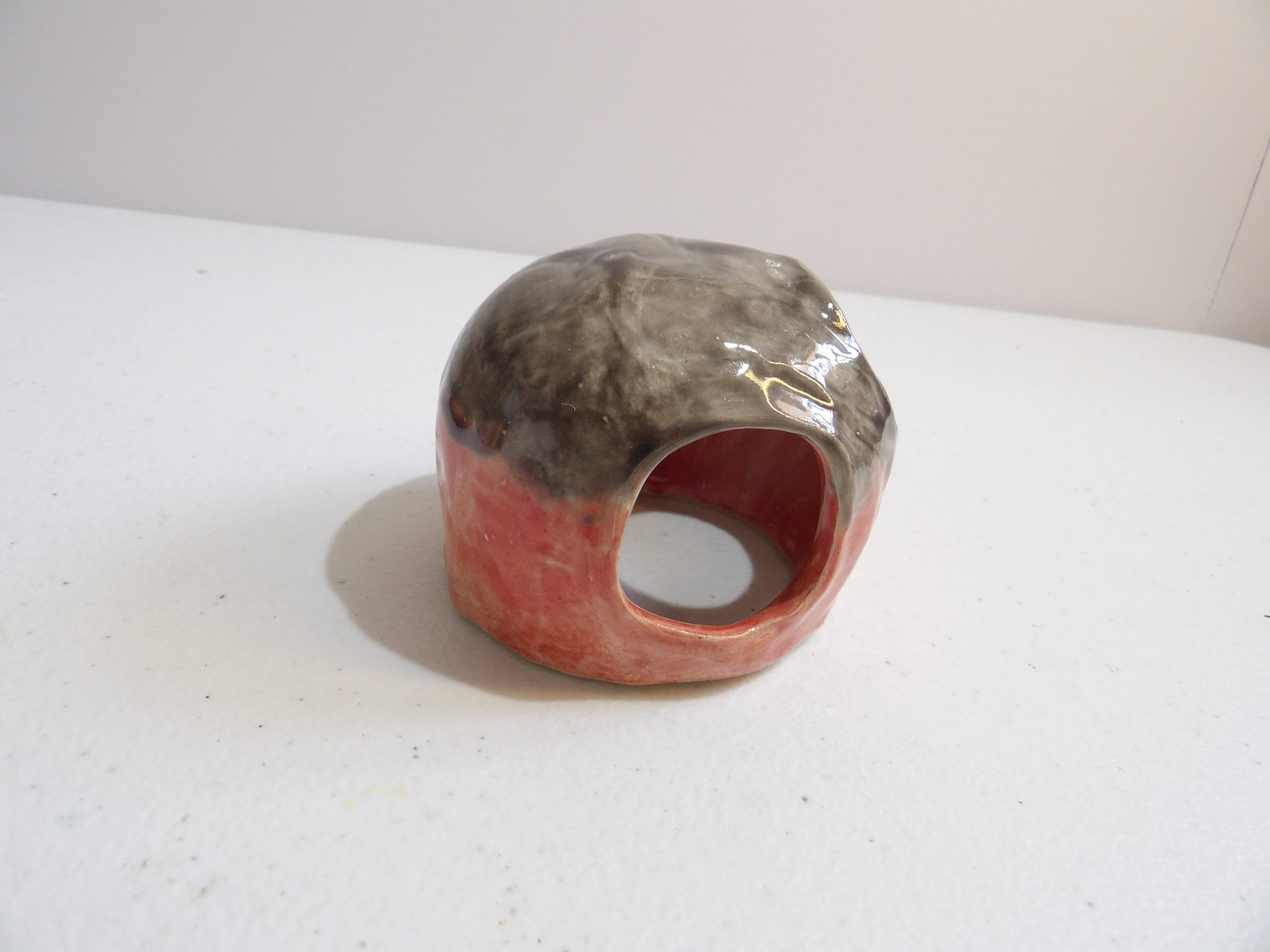 Gray and Pink Ceramic Fish Hide - Fish Cave - Aquarium Decoration - Etsy