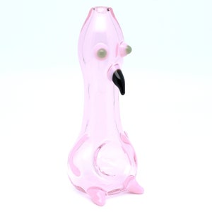 4" Glass Smoking Pipes Flamingo Silly Bird Pink Black Clear Jade Smoke ...