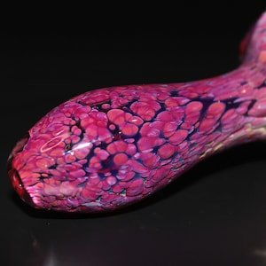 4" Glass Smoking Pipe "new Life" "cells" Silver Fumed Tobacco Spoon ...