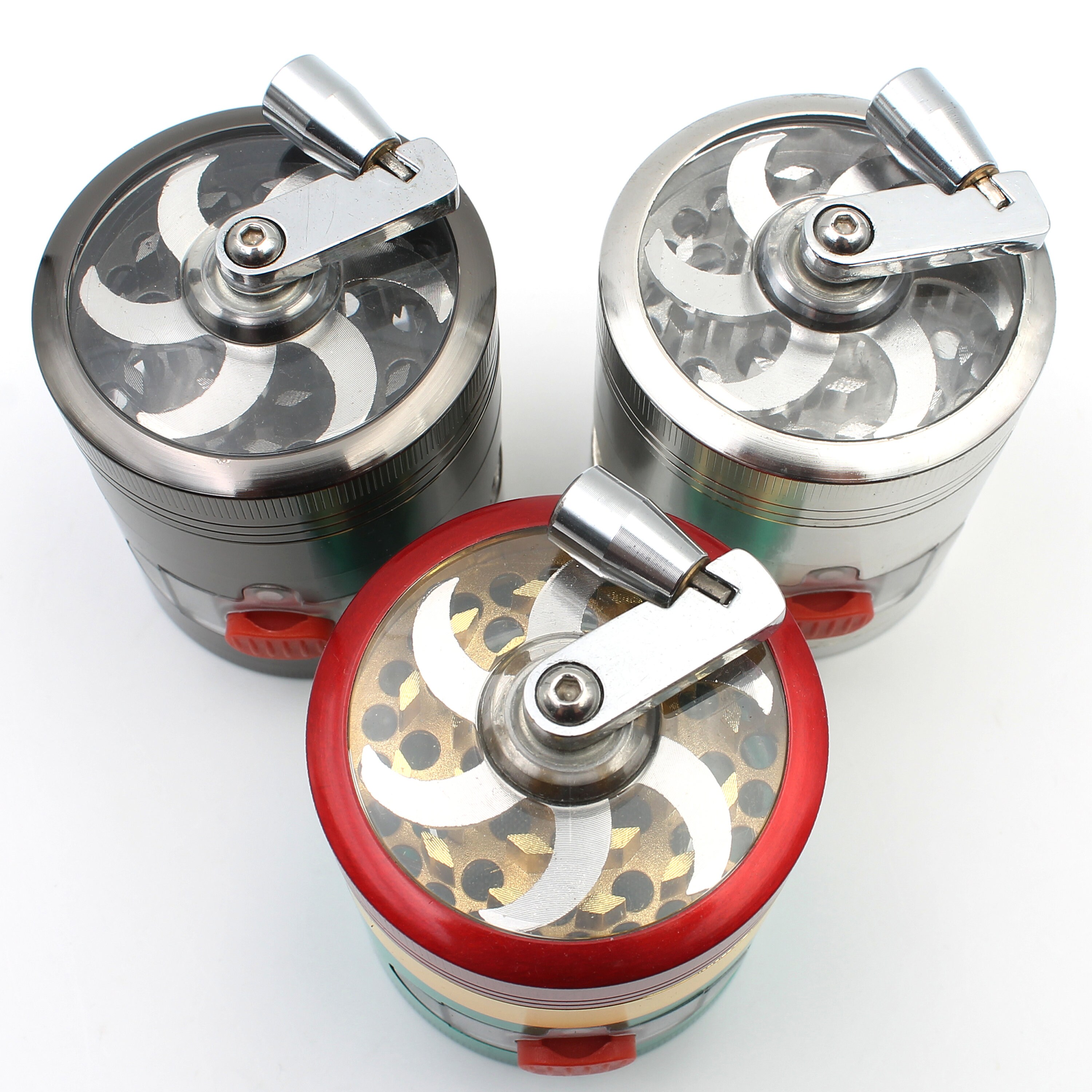 2.5" 64mm Zinc Alloy Grinder Heavy Duty Large Crusher Grinders Catcher ...
