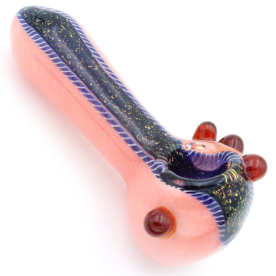 4.5 Pink Sparkle Glass Smoke Bowl Heavy Thick Smoking Pipe - Etsy