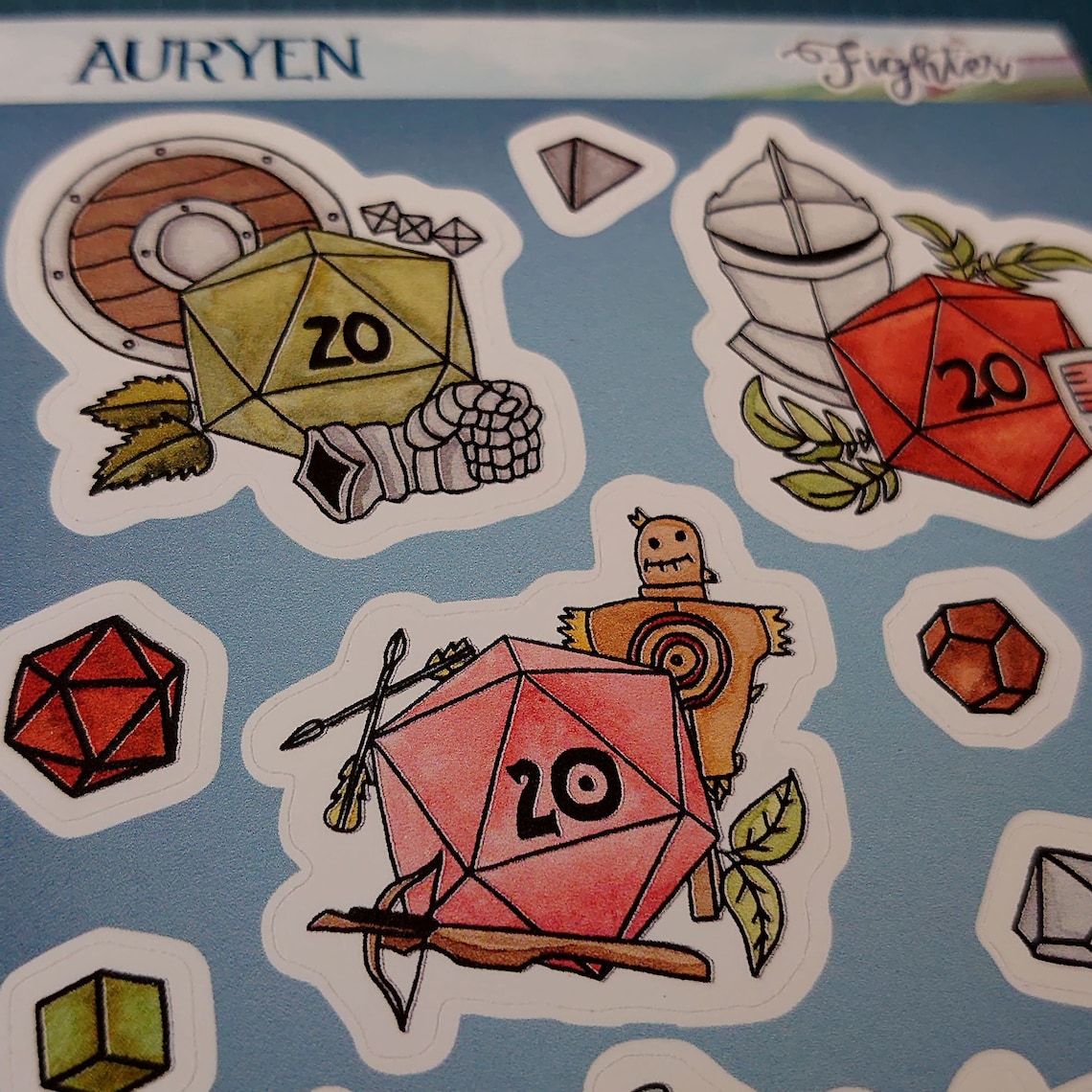 Sticker Sheet Dnd Class Fighter Fantasy Sticker - Etsy